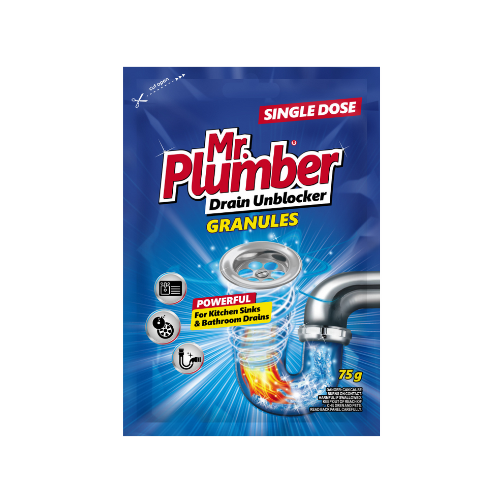 Mr Plumber Drain Unblocker Granules 75g - Single Dose – SHOP SHIELD ...